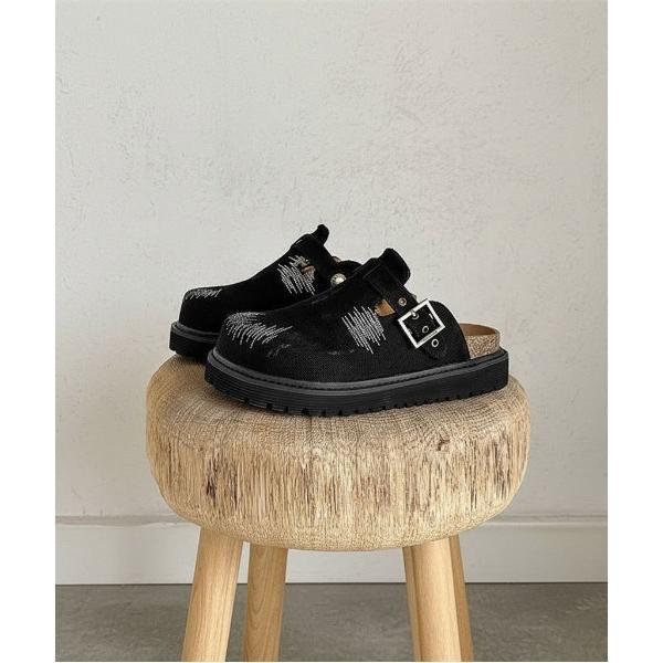 『セール実施中』ZOZO問い合わせ番号:100223014ショップ:RiNc，リンクブランド:BARELY BLUE，ベアリーブルー，RiNc，リンク商品名:【 BARELY BLUE / ベアリーブルー 】 ダメージデザイン 厚底 サボ ...