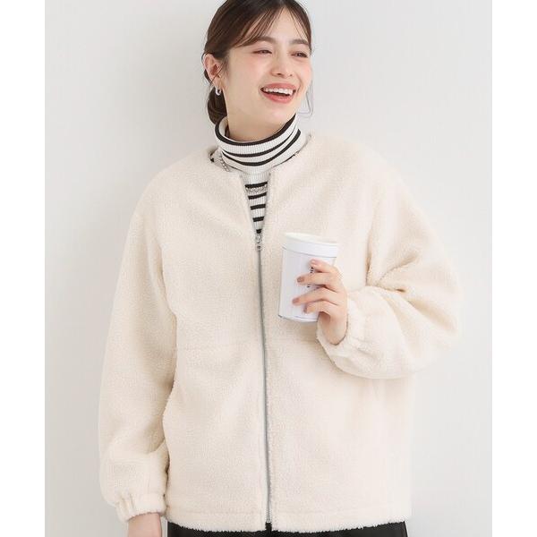 『タイムセール実施中』ZOZO問い合わせ番号:100223048ショップ:SHOO・LA・RUE，シューラルーブランド:SHOO・LA・RUE，シューラルー商品名:【洗濯機可】即サマになる ノーカラー ボアブルゾンカテゴリ:ジャケット/アウ...