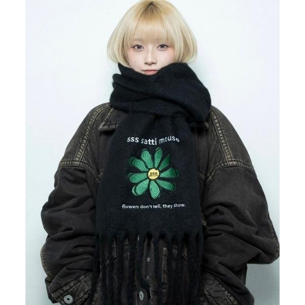 『タイムセール実施中』ZOZO問い合わせ番号:100223578ショップ:merrylatte，メリーラテブランド:ssssattimouse，エスエスエス サッチ マウス商品名:フラワーマフラーカテゴリ:ファッション雑貨>マフラーブ...