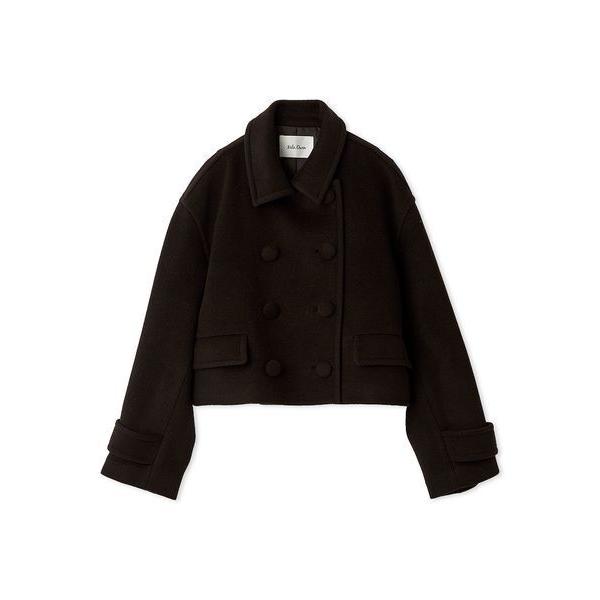 『セール実施中』ZOZO問い合わせ番号:100223777ショップ:Mila Owen，ミラ オーウェンブランド:Mila Owen，ミラオーウェン商品名:ウールカシミヤショート丈ピーコートカテゴリ:ジャケット/アウター>ピーコートブ...