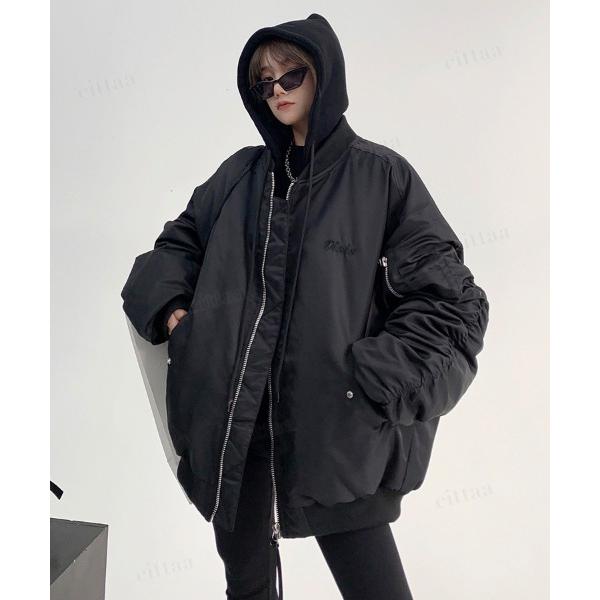 『タイムセール実施中』ZOZO問い合わせ番号:100223900ショップ:Dalfwin，ダールフィンブランド:Dalfwin，ダールフィン商品名:韓国ファッション Oisisオーバーサイズフード付き中綿入りMA-1ブルゾンカテゴリ:ジャケ...