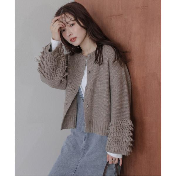 『タイムセール実施中』ZOZO問い合わせ番号:100223908ショップ:SUGAR BISKET，シュガービスケットブランド:AMELY，エミリー，SUGAR BISKET，シュガービスケット商品名:ガーター編みニットカーディガンカテゴリ...