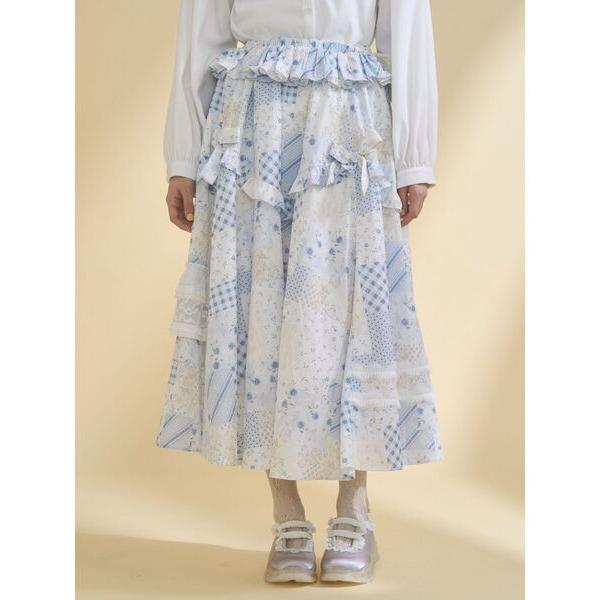 『タイムセール実施中』ZOZO問い合わせ番号:100224094ショップ:merry jenny，メリージェニーブランド:merry jenny，メリージェニー商品名:デコラティブリボンフレアスカートカテゴリ:スカート>スカートブラン...