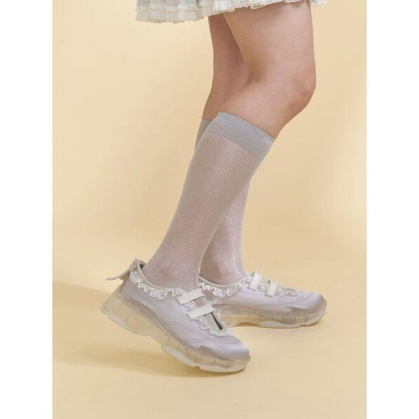 『タイムセール実施中』ZOZO問い合わせ番号:100224098ショップ:merry jenny，メリージェニーブランド:merry jenny，メリージェニー商品名:satin ribbon stitch sneakerカテゴリ:シューズ...