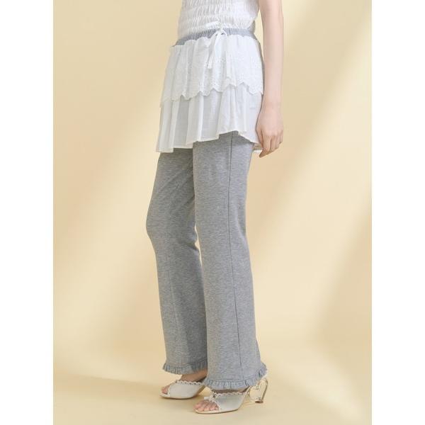ZOZO問い合わせ番号:100224107ショップ:merry jenny，メリージェニーブランド:merry jenny，メリージェニー商品名:lace layered flare pantsカテゴリ:パンツ>スウェットパンツブラン...