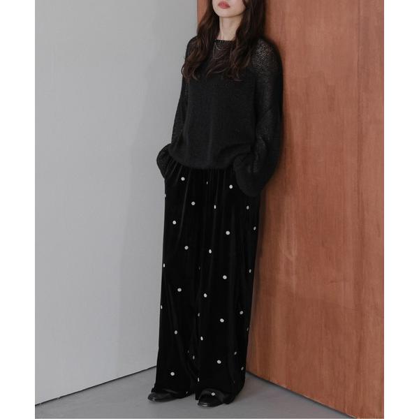 『セール実施中』ZOZO問い合わせ番号:100224225ショップ:SUGAR BISKET，シュガービスケットブランド:AMELY，エミリー，SUGAR BISKET，シュガービスケット商品名:ドットデザインベロアワイドパンツカテゴリ:パ...