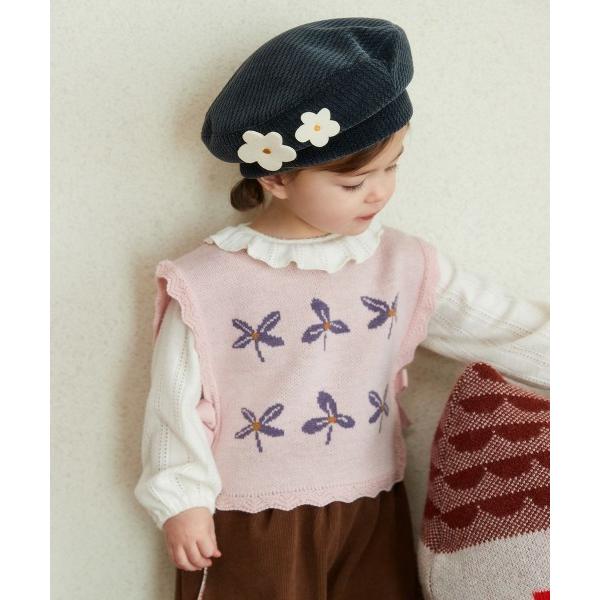 『セール実施中』ZOZO問い合わせ番号:100224918ショップ:moimoln，モイモルンブランド:moimoln，モイモルン商品名:フラワーニットベストカテゴリ:トップス>ベストブランド品番:M254VEB32P素材:本体：アク...