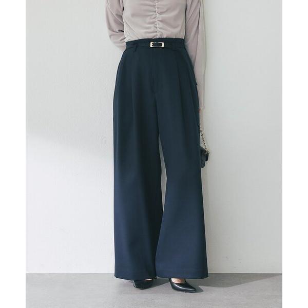 『セール実施中』ZOZO問い合わせ番号:100226474ショップ:La boutique BonBon，ラブティックボンボンブランド:La boutique BonBon，ラブティックボンボン商品名:【春まで使える！】ベルト付きワイドパン...