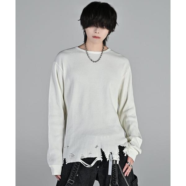 ZOZO問い合わせ番号:100258227ショップ:ADRER，アドラーブランド:ADRER，アドラー商品名:waffle damage long-T / ワッフルダメージロンTカテゴリ:トップス>Tシャツ/カットソーブランド品番:A...