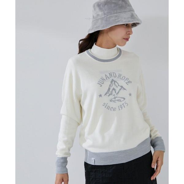 『タイムセール実施中』ZOZO問い合わせ番号:100266336ショップ:ROPE'，ロぺブランド:JUN&amp;ROPE'，ジュンアンドロペ商品名:マウンテン柄クルーネックニットカテゴリ:トップス>ニット/セーターブランド品番:2...