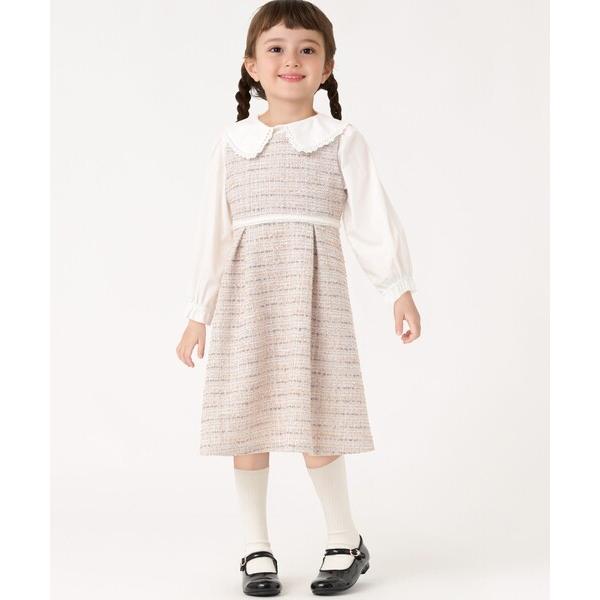 ZOZO問い合わせ番号:100267722ショップ:SHIPS KIDS，シップス キッズブランド:SHIPS Colors，シップス カラーズ商品名:SHIPS Colors:120〜130cm / オケージョン ツイード ワンピースカテ...