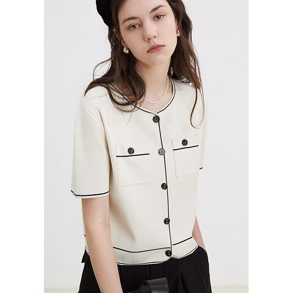 参考価格：15，980円発売時期：2022年04月コンディション：C（やや使用感あり）使用感があり、やや気になる傷や汚れがあるアイテム首周り・袖：汚れ参考商品名：コントラストカラー 半袖カーディガン FX22S007【Fano Studio...