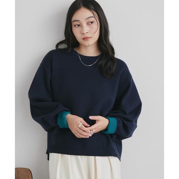 『タイムセール実施中』ZOZO問い合わせ番号:100345342ショップ:archives，アルシーヴブランド:DOUX ARCHIVES，ドゥアルシーヴ商品名:【マシンウォッシャブル】配色クルーニットカテゴリ:トップス>ニット/セー...