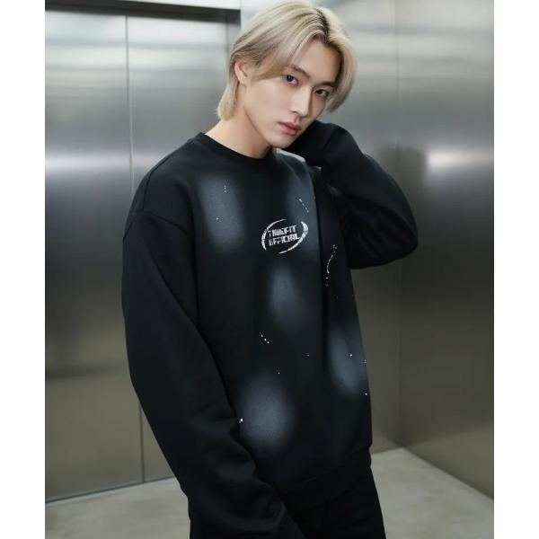 ZOZO問い合わせ番号:100346554ショップ:A'GEM/9 × .kom，エージェムナインブランド:ARULE，アルール商品名:A'GEM/9 × .kom 『ARULE/アルール』 Spray Art Graphic Sweat/...