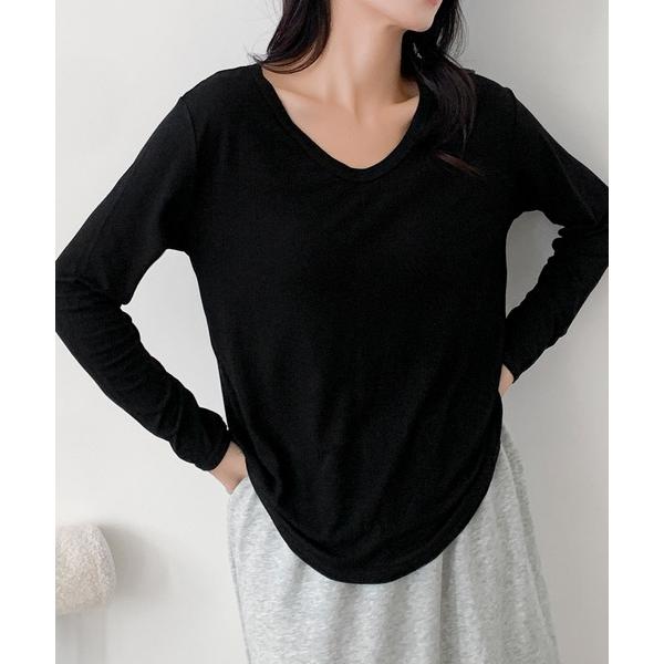 『タイムセール実施中』ZOZO問い合わせ番号:100347246ショップ:RIVER FIELD &amp; Co.，リバーフィールド　アンド　コーブランド:LOWO，ロワ商品名:Vネック カットソー 長袖 レディース きれいめ 無地カテゴ...