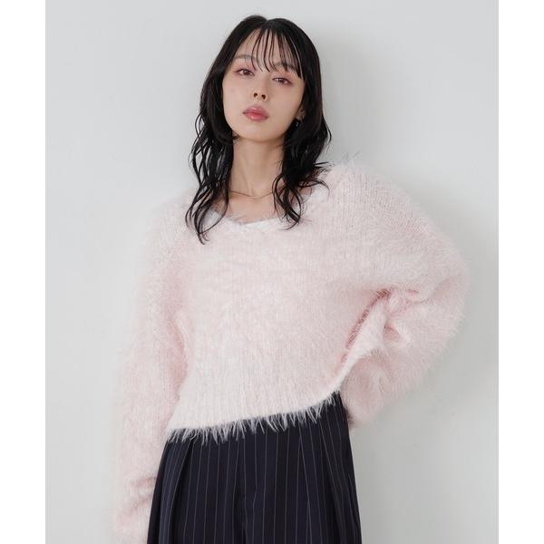 『タイムセール実施中』ZOZO問い合わせ番号:100347559ショップ:LIAN，リアンブランド:LIAN，リアン商品名:フェザーVネックニットプルオーバーカテゴリ:トップス>ニット/セーターブランド品番:242-321L1021素...