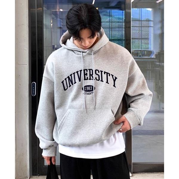 ZOZO問い合わせ番号:100357115ショップ:CERCA，チェルカブランド:NOWLE，ノウル商品名:【NOWLE】UNIVERSITY カレッジロゴ  刺繍 プルオーバーパーカーカテゴリ:トップス>パーカーブランド品番:sak...
