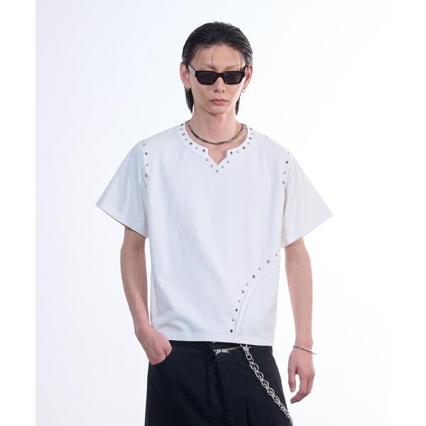 ZOZO問い合わせ番号:100377964ショップ:CREO STORE，クレオストアブランド:VI E DIT，ヴィエディット，CREO STORE，クレオストア商品名:Stud Short-sleeve T-shirt/スタッズショート...