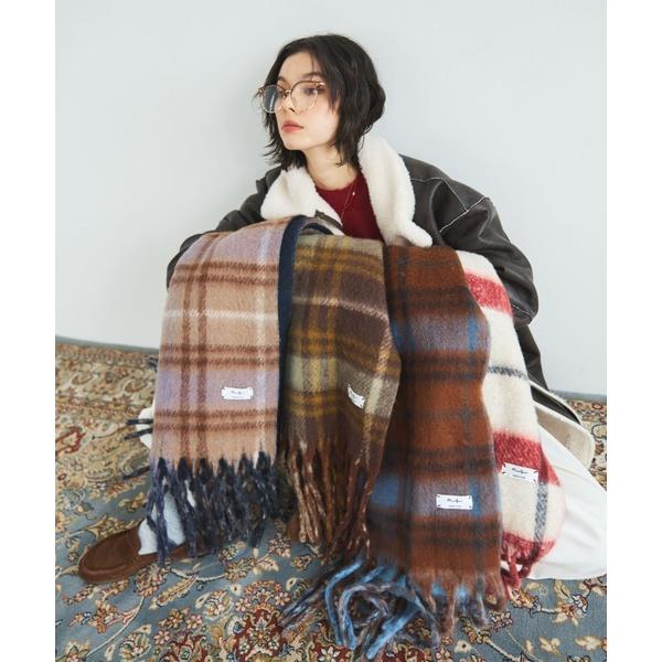 ZOZO問い合わせ番号:100378143ショップ:archives，アルシーヴブランド:MIRROR STOKE，ミラーストーク商品名:【ZOZO限定】REVERSIBLE BOUCLE CHECK STOLE/リバーシブルブークレチェッ...