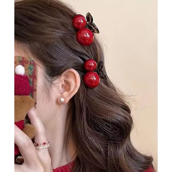 『タイムセール実施中』ZOZO問い合わせ番号:100381733ショップ:RiNc，リンクブランド:ammy.，エイミードット商品名:【 ammy. / エイミードット 】 チェリー モチーフ ヘアクリップ / バンスクリップカテゴリ:ヘア...