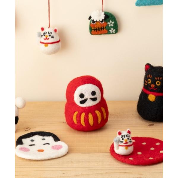 ZOZO問い合わせ番号:100381857ショップ:MARK'S，マークスブランド:MARK'S，マークス商品名:ネパールから届いたエシカルなフェルトこもの フェルトマスコット 日本モチーフ マークスカテゴリ:インテリア>インテリア雑...