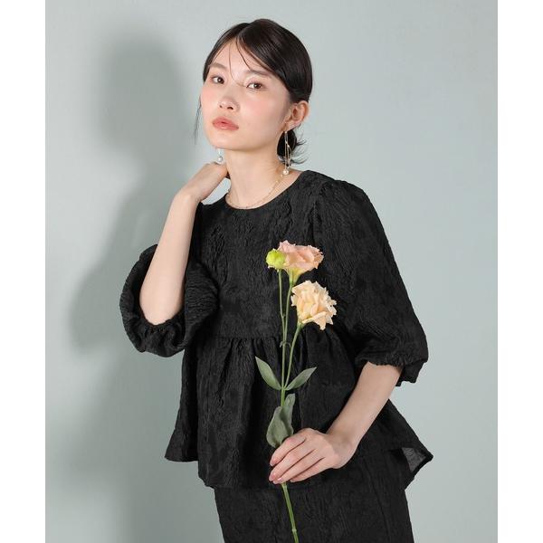 『タイムセール実施中』ZOZO問い合わせ番号:100385161ショップ:Kana，カナブランド:Kana，カナ商品名:ジャガード バルーン スリーブ ブラウス Iラインスカート2点セット パーティードレス オケージョンドレス 結婚式 お呼...