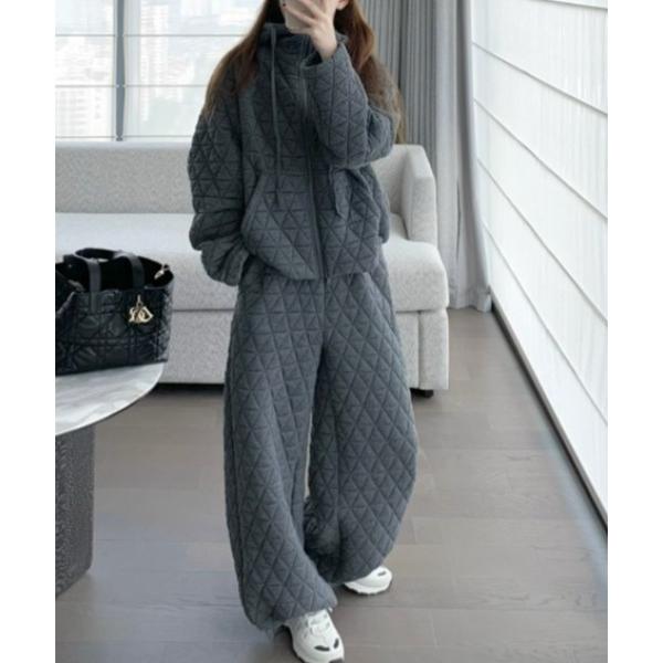 『セール実施中』ZOZO問い合わせ番号:100413044ショップ:emi+，エミプラスブランド:emi+，エミプラス商品名:キルティングセットアップカテゴリ:ジャケット/アウター>セットアップブランド品番:254G292EMU素材:...