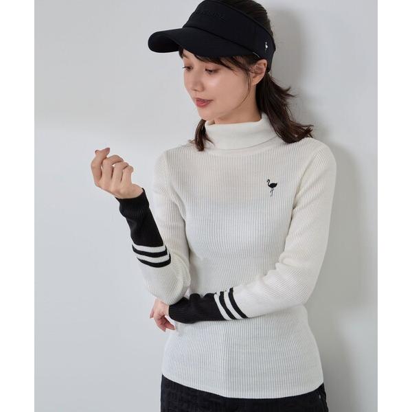 『セール実施中』ZOZO問い合わせ番号:100413065ショップ:ROPE'，ロぺブランド:JUN&amp;ROPE'，ジュンアンドロペ商品名:バイカラー切替リブタートルニット/Oggi掲載カテゴリ:トップス>ニット/セーターブラン...