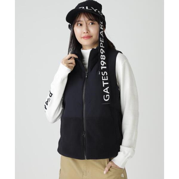 ZOZO問い合わせ番号:100413377ショップ:the HOUSE，ザハウスブランド:PEARLY GATES，パーリーゲイツ商品名:【PEARLY GATES】フリース片面起毛　ラフ花ロゴ大柄カテゴリ:トップス>ベストブランド品...