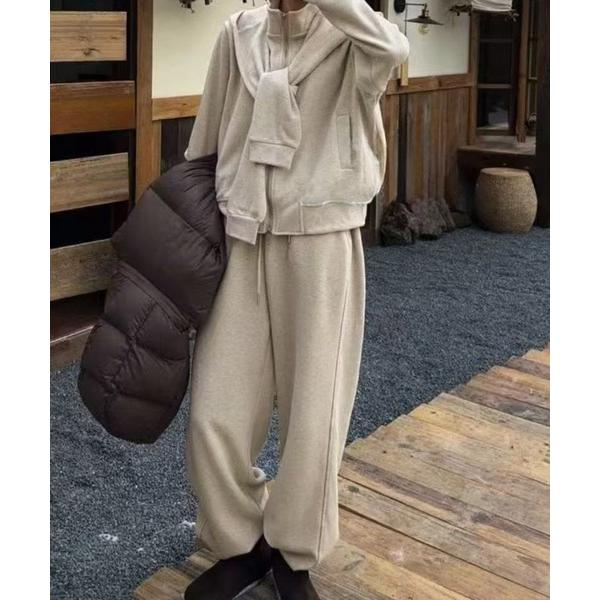 『タイムセール実施中』ZOZO問い合わせ番号:100414507ショップ:RIVER FIELD &amp; Co.，リバーフィールド　アンド　コーブランド:LOWO，ロワ商品名:フード付属で2WAY仕様｜着回し自在セットアップ スウェット...