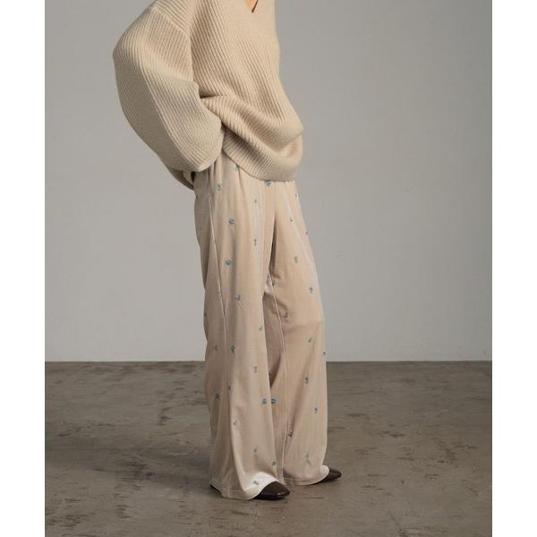 『セール実施中』ZOZO問い合わせ番号:100414575ショップ:LOWRYS FARM，ローリーズファームブランド:LOWRYS FARM，ローリーズファーム商品名:ベロアシシュウイージーパンツ　621527カテゴリ:パンツ>その...