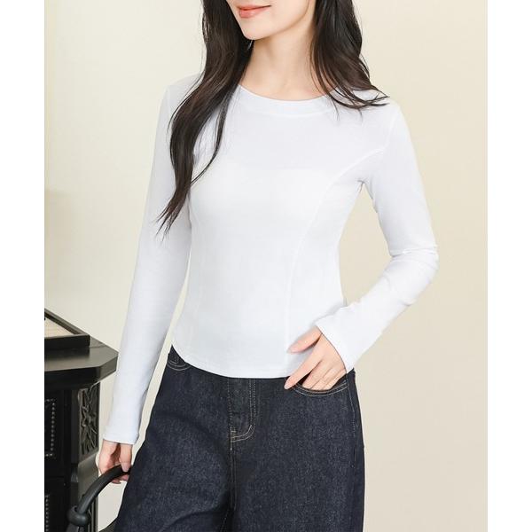 『タイムセール実施中』ZOZO問い合わせ番号:100415078ショップ:Lace Ladies，レースレディースブランド:DAYRA，デイラ商品名:ラウンドネック シーム タイト 長袖 カットソーカテゴリ:トップス>Tシャツ/カット...