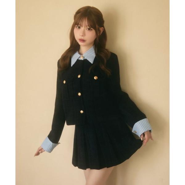 『タイムセール実施中』ZOZO問い合わせ番号:100415605ショップ:Auntie Rosa，アンティローザブランド:TITTY&amp;CO.，ティティーアンドコー商品名:ツイードジャケット＆スカート セットアップカテゴリ:ジャケット...