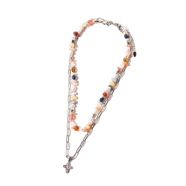 ZOZO問い合わせ番号:100416142ショップ:glamb，グラムブランド:glamb，グラム商品名:Multi Material Necklace / マルチマテリアルネックレスカテゴリ:アクセサリー>ネックレスブランド品番:G...