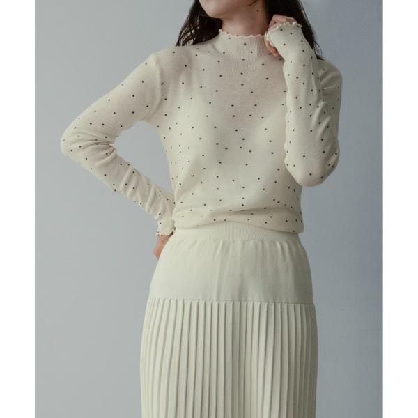 『タイムセール実施中』ZOZO問い合わせ番号:100417630ショップ:by muni:r，バイ ムニールブランド:on:nue，オンニュ商品名:【on:nue】[着用動画あり！/ 大人ドットシリーズ ニット登場！] シアードットロングス...