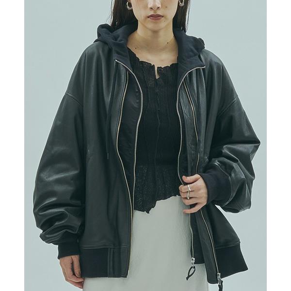 ZOZO問い合わせ番号:100447988ショップ:ROSE BUD，ローズバッドブランド:sisii，シシ，ROSE BUD，ローズバッド商品名:(SISII x GENE HEAVENS)LEATHER BIG MA1 JACKETカテ...