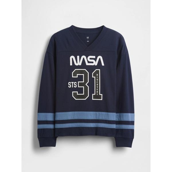 『タイムセール実施中』ZOZO問い合わせ番号:100449930ショップ:GAP，ギャップブランド:GAP，ギャップ，NASA，ナサ商品名:NASA リラックスフィット ジャージーTシャツ (キッズ)カテゴリ:トップス>Tシャツ/カッ...