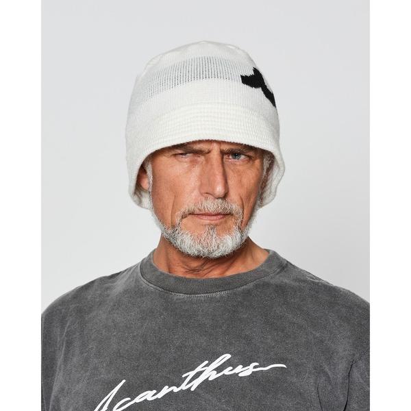 ZOZO問い合わせ番号:100450993ショップ:COMMON WARE，コモンウェアブランド:ACANTHUS，アカンサス商品名:ACANTHUS:ACANTHUS x mutaWave Logo Knit Bucket Hatカテゴリ...