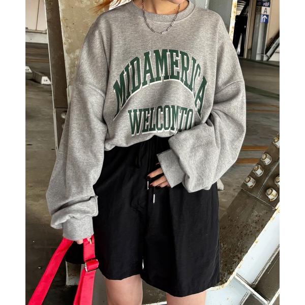 『タイムセール実施中』ZOZO問い合わせ番号:100451009ショップ:ISOOK，アイスーブランド:ISOOK，アイスー商品名:【ISOOK / アイスー】カレッジロゴ風オーバーサイズスウェット / 長袖 クルーネック ラウンドネック ...