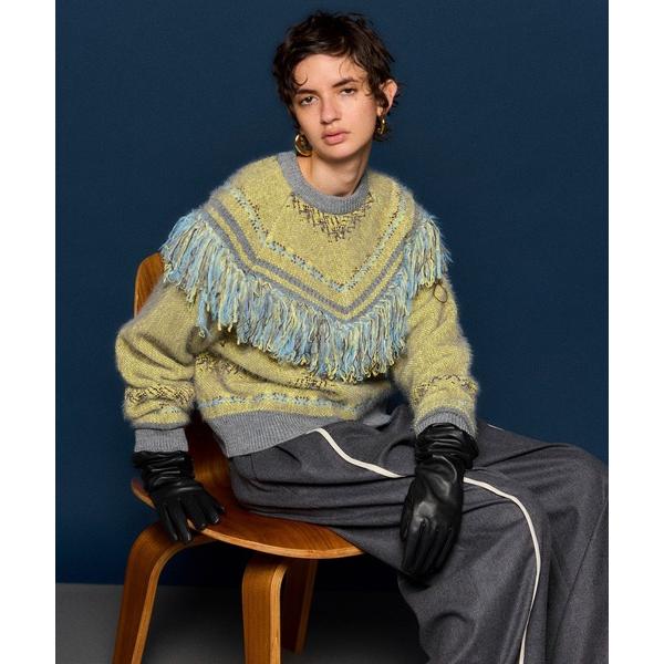 ZOZO問い合わせ番号:100451028ショップ:MAISON SPECIAL，メゾン スペシャルブランド:MAISON SPECIAL，メゾンスペシャル商品名:Fringe Feather Knit / フリンジフェザーニットカテゴリ:...