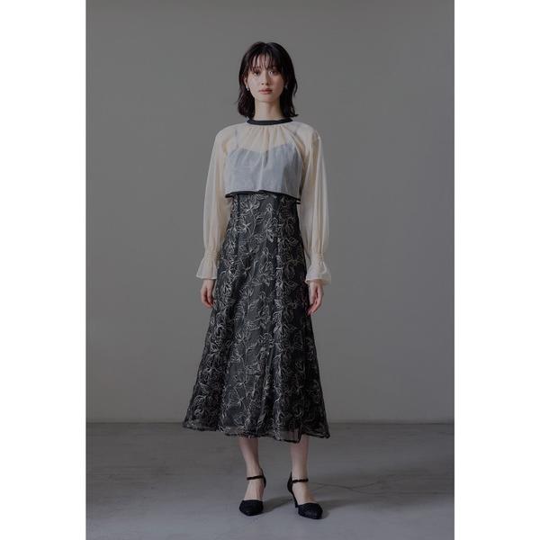 『タイムセール実施中』ZOZO問い合わせ番号:100451153ショップ:bflat，ビーフラットブランド:niana，ニアナ，ANDRESD，アンドレスド商品名:ダブルリボンボレロセットドレス 2点セット レース キャミワンピース チュー...
