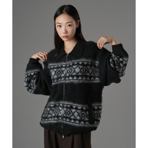 『タイムセール実施中』ZOZO問い合わせ番号:100453853ショップ:MUHET，ミュエータブランド:ONCILY，オンシェリー商品名:ASSORT SHAGGY ZIP KNIT CARDIGAN / アソートシャギージップニットカー...