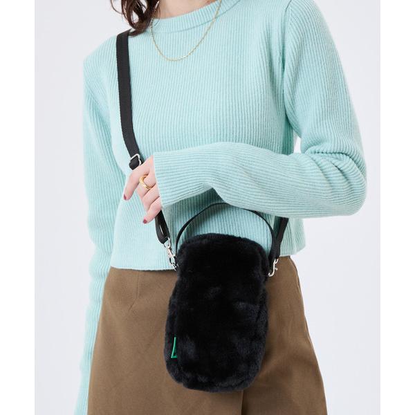 『タイムセール実施中』ZOZO問い合わせ番号:100481339ショップ:LeSportsac，レスポートサックブランド:LeSportsac，レスポートサック商品名:FUR MINI PHONE CROSSBODY ブラックフラッフィーフ...