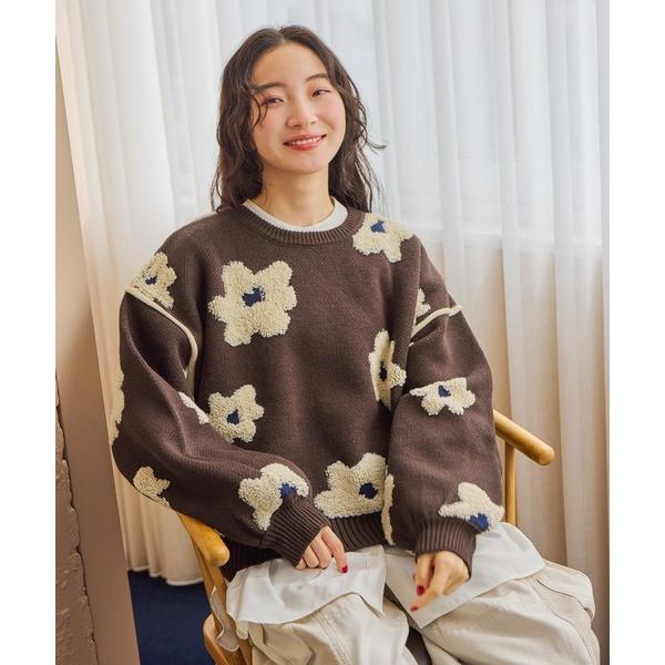 『タイムセール実施中』ZOZO問い合わせ番号:100484096ショップ:niko and...，ニコアンドブランド:niko and...，ニコアンド商品名:フラワージャガードニットプルオーバーカテゴリ:トップス>ニット/セーターブ...
