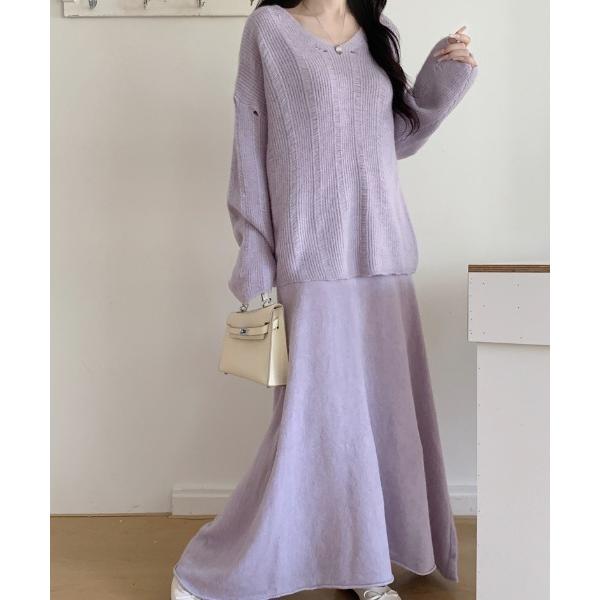 『セール実施中』ZOZO問い合わせ番号:100492356ショップ:emi+，エミプラスブランド:emi+，エミプラス商品名:ダメージ加工ニットプルオーバーセットアップカテゴリ:ジャケット/アウター>セットアップブランド品番:254G...