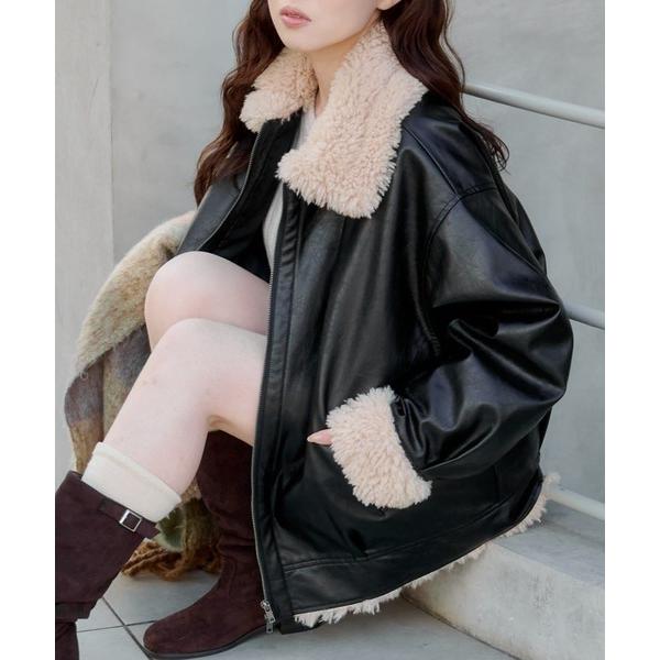 『セール実施中』ZOZO問い合わせ番号:100493113ショップ:Kastane，カスタネブランド:Kastane，カスタネ商品名:【S.Mサイズ展開】ボアフライトジャケットカテゴリ:ジャケット/アウター>その他アウターブランド品番...