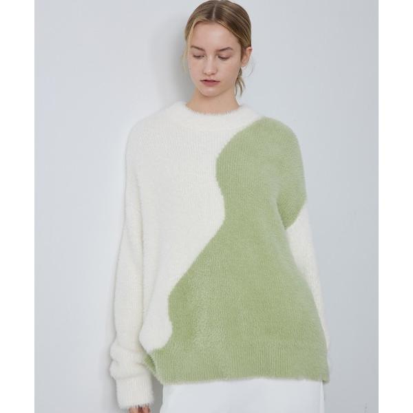 『セール実施中』参考価格：15，400円発売時期：2023年10月コンディション：A（使用感なし）数回使用した程度で使用感が感じられないアイテム参考商品名：【ELOOPS】ウェーブバイカラーナローオーバーニットプルオーバー参考品番：E234...