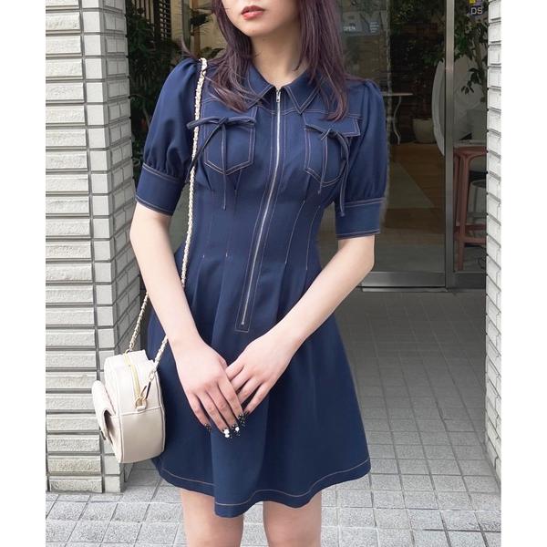 『セール実施中』参考価格：7，590円発売時期：2025年04月コンディション：B（目立つ使用感なし）使用感が少ない、または気にならないアイテム前身頃：毛玉参考商品名：フロントジップワンピース参考品番：5053023285/50550232...