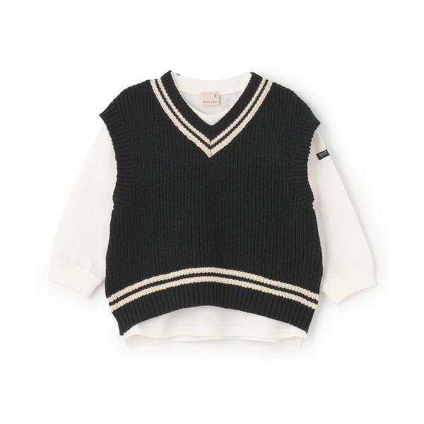 『タイムセール実施中』ZOZO問い合わせ番号:100524153ショップ:petit main，プティマインブランド:petit main，プティマイン商品名:【ウォッシャブル】ニットベストセットカテゴリ:トップス&gt;アンサンブルブラン...