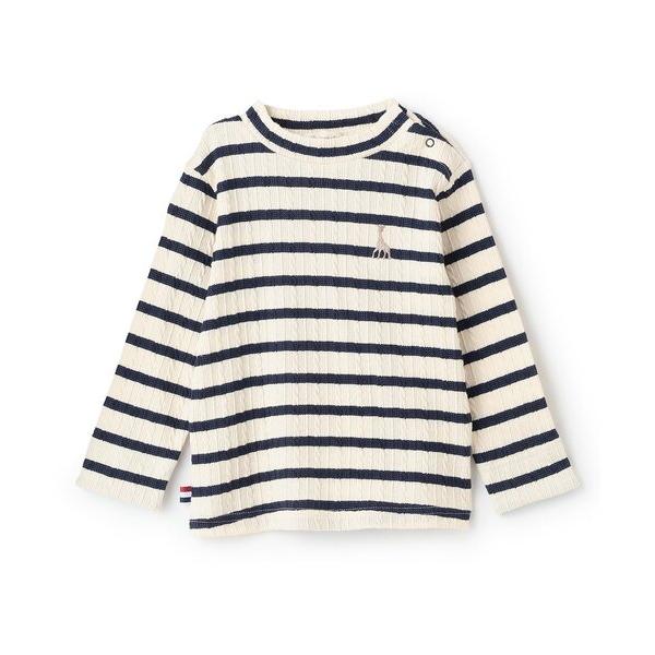 『セール実施中』ZOZO問い合わせ番号:100524177ショップ:sense of wonder，センスオブワンダーブランド:Sophie la girafe，ソフィーラジラフ商品名:ジャカードボーダー長袖Tシャツ【日本製】カテゴリ:トッ...